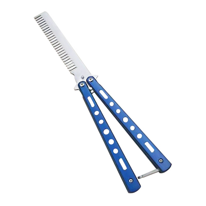 Ready Stock Butterfly Comb Foldable Stainless Steel Comb Hairdressing ...