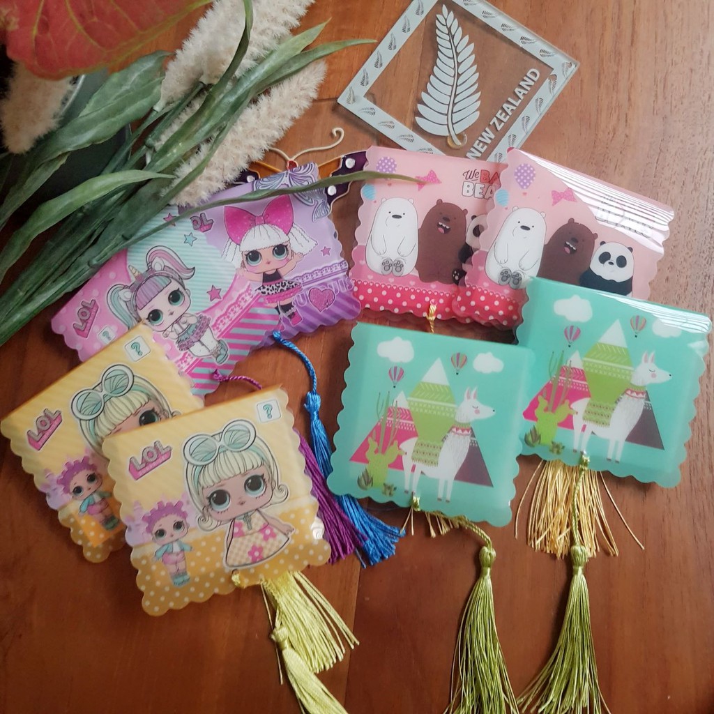 Plain Square Notebook with Cartoon Plastic Cover and Tail String / Buku ...