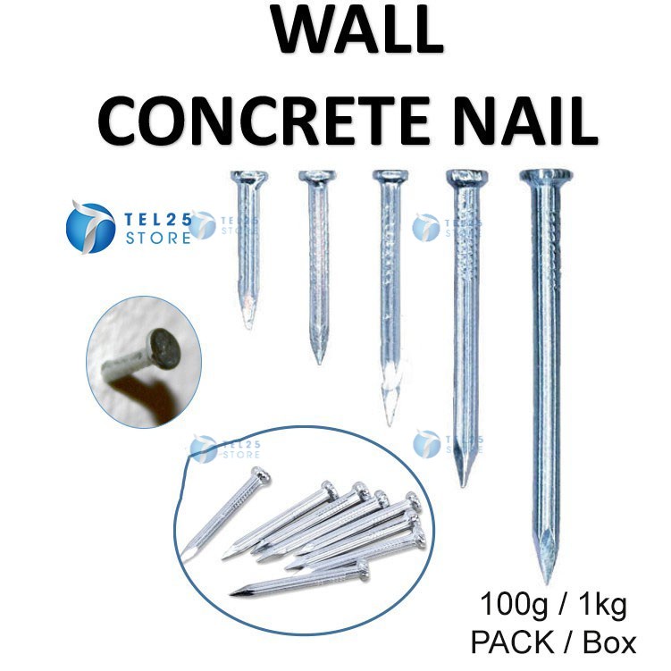 [ 1 UNIT ] CONCRETE NAIL / WALL NAIL / PAKU SIMEN/ PAKU DINDING / PAKU ...