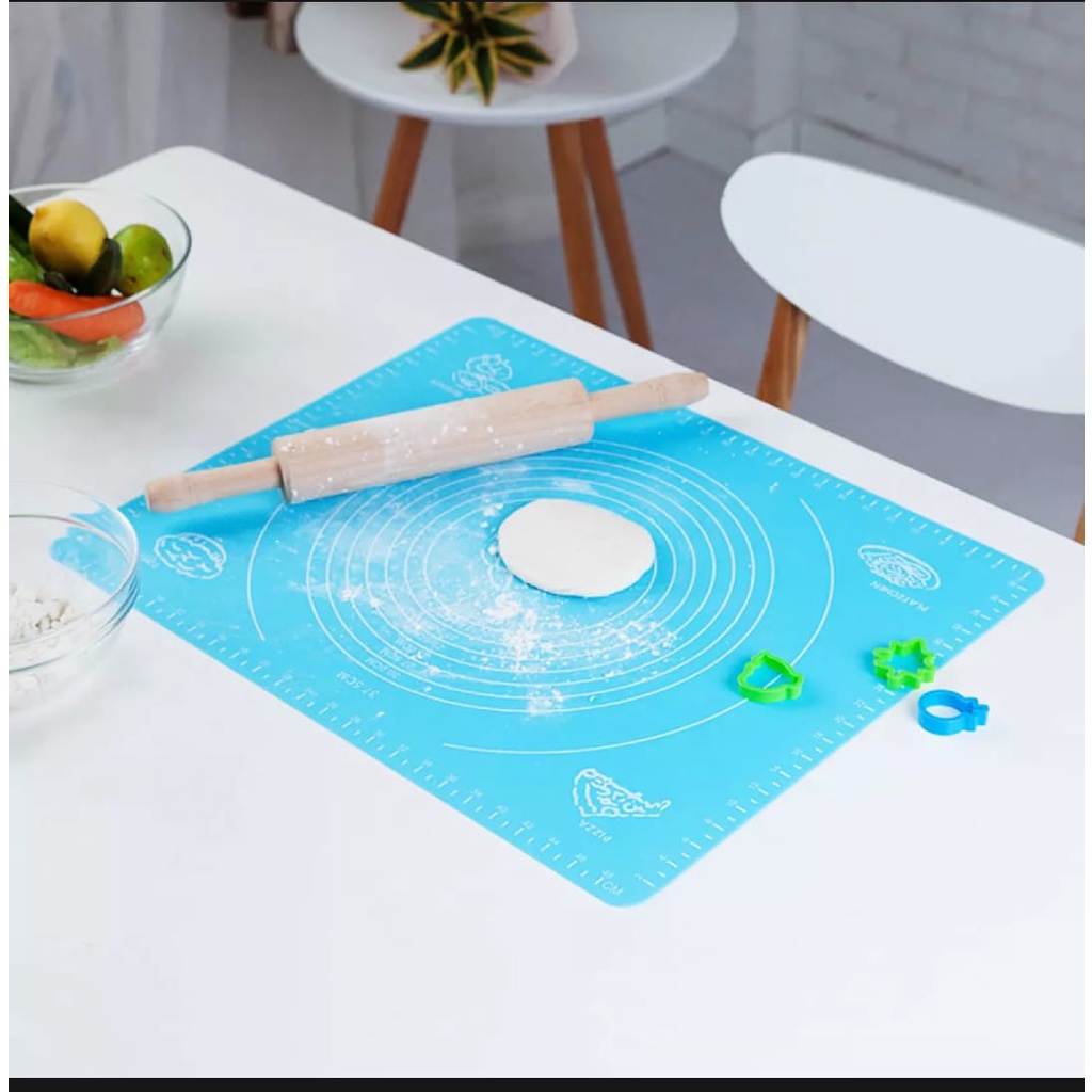 Non StickSilicone Baking Mat Flour Rolling Scale Kneading Dough Pad ...