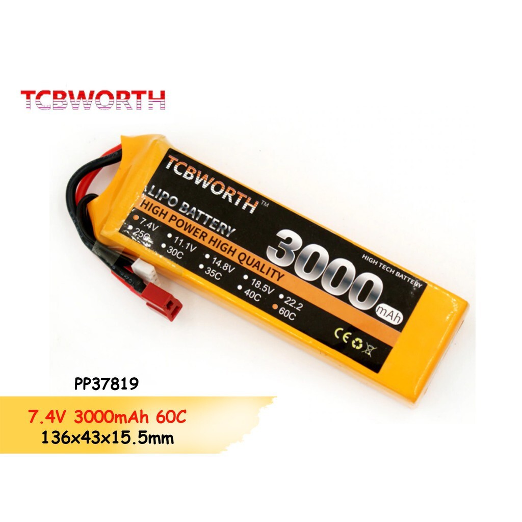 TCBWorth TCB Lipo Battery High Power Quality Tech 1500mAh-6000mAh RC 7.4V 11.1V 14.8V 22.2V 40C ...