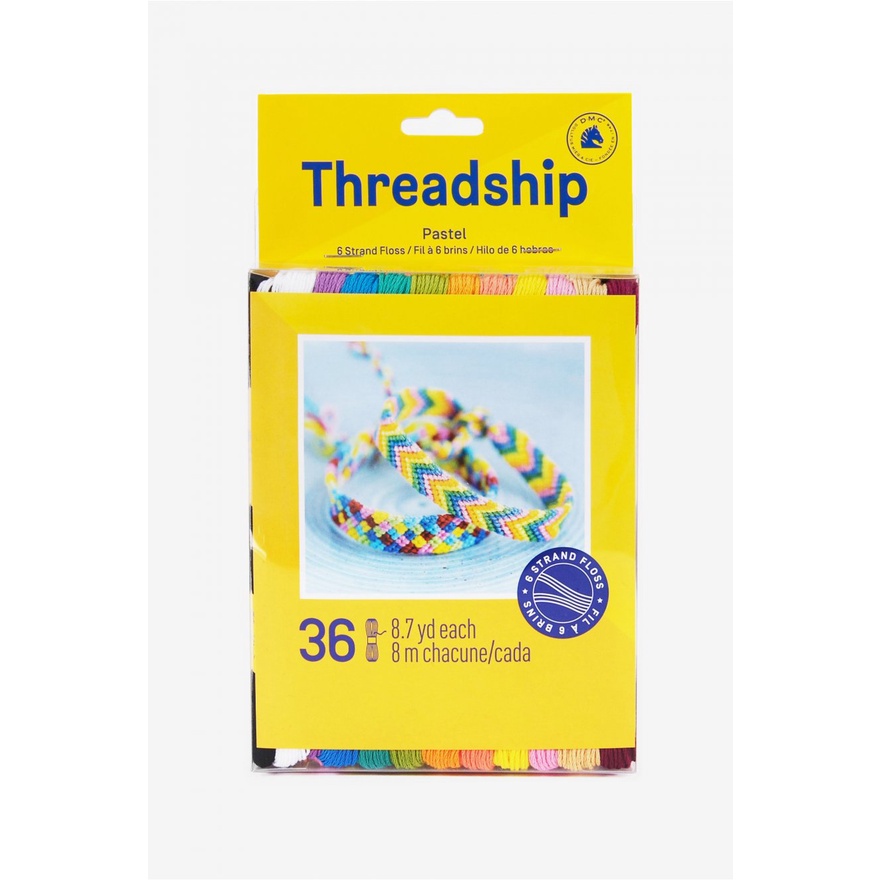 DMC Threadship - Pack of 36 Stranded Thread Skeins - Pastel Color Set ...