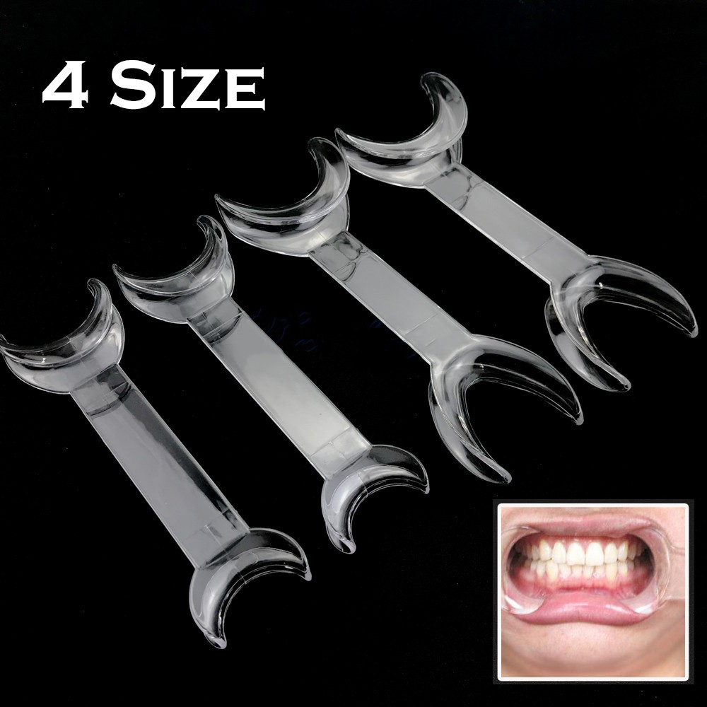 4Size/1Set Dental Transparent Double-headed T-Shape Intraoral Cheek Lip ...