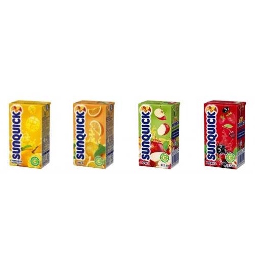 SUNQUICK Fruit Juice / Jus Buah 125ml x 4 ( Oren / Apple ) | Shopee ...
