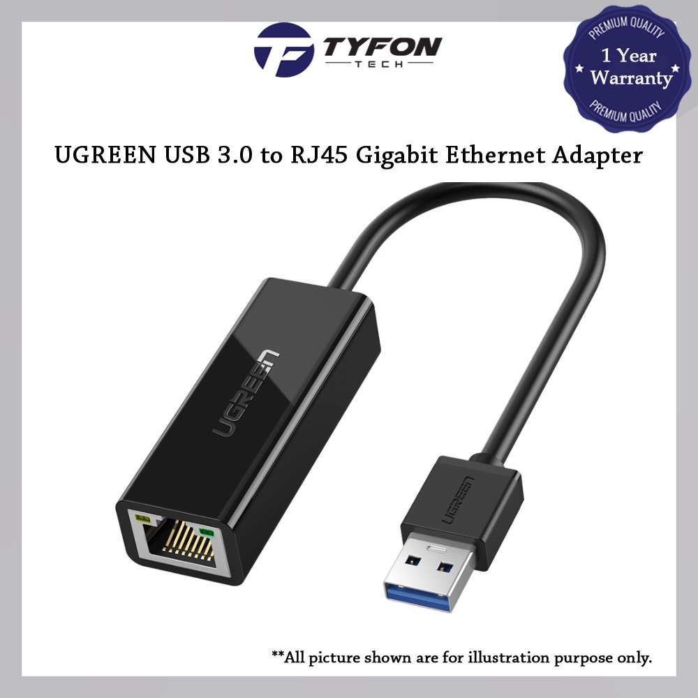 UGREEN USB 3.0 to RJ45 Gigabit Ethernet Adapter 20256 50922 | Shopee ...