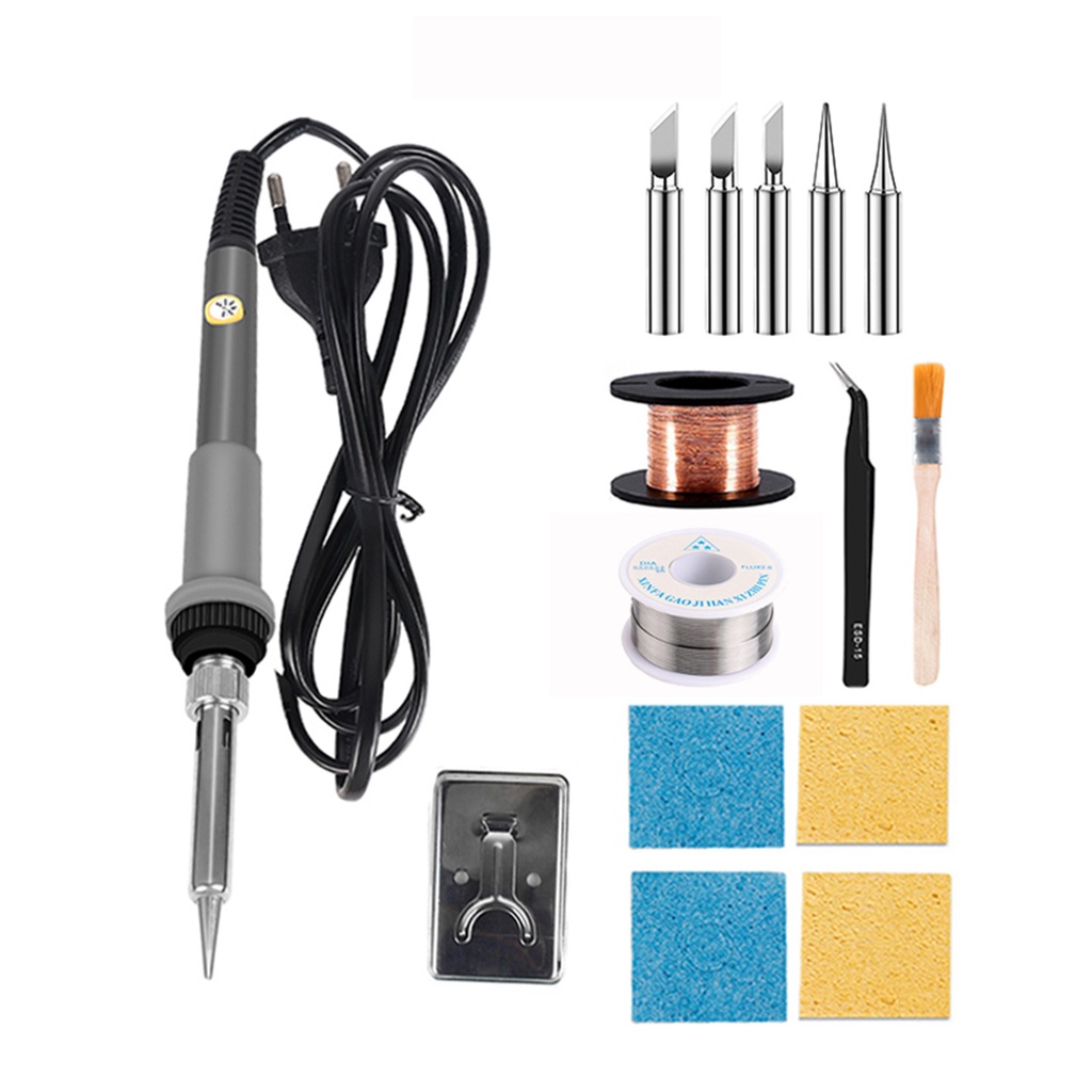 220V 60W Electric Soldering Iron Set With Adjustable Temperature 200-450℃ Electric Soldering ...