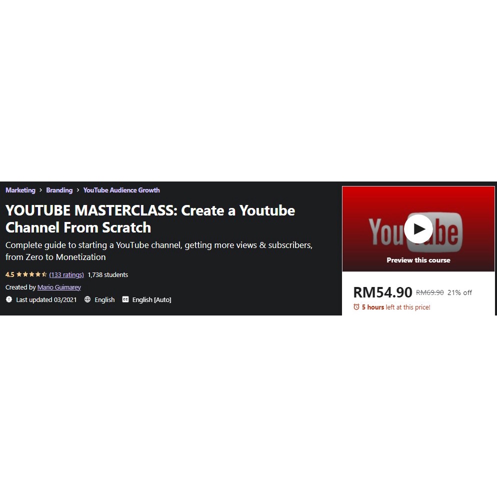 YOUTUBE MASTERCLASS: Create a YouTube Channel From Scratch | Shopee ...