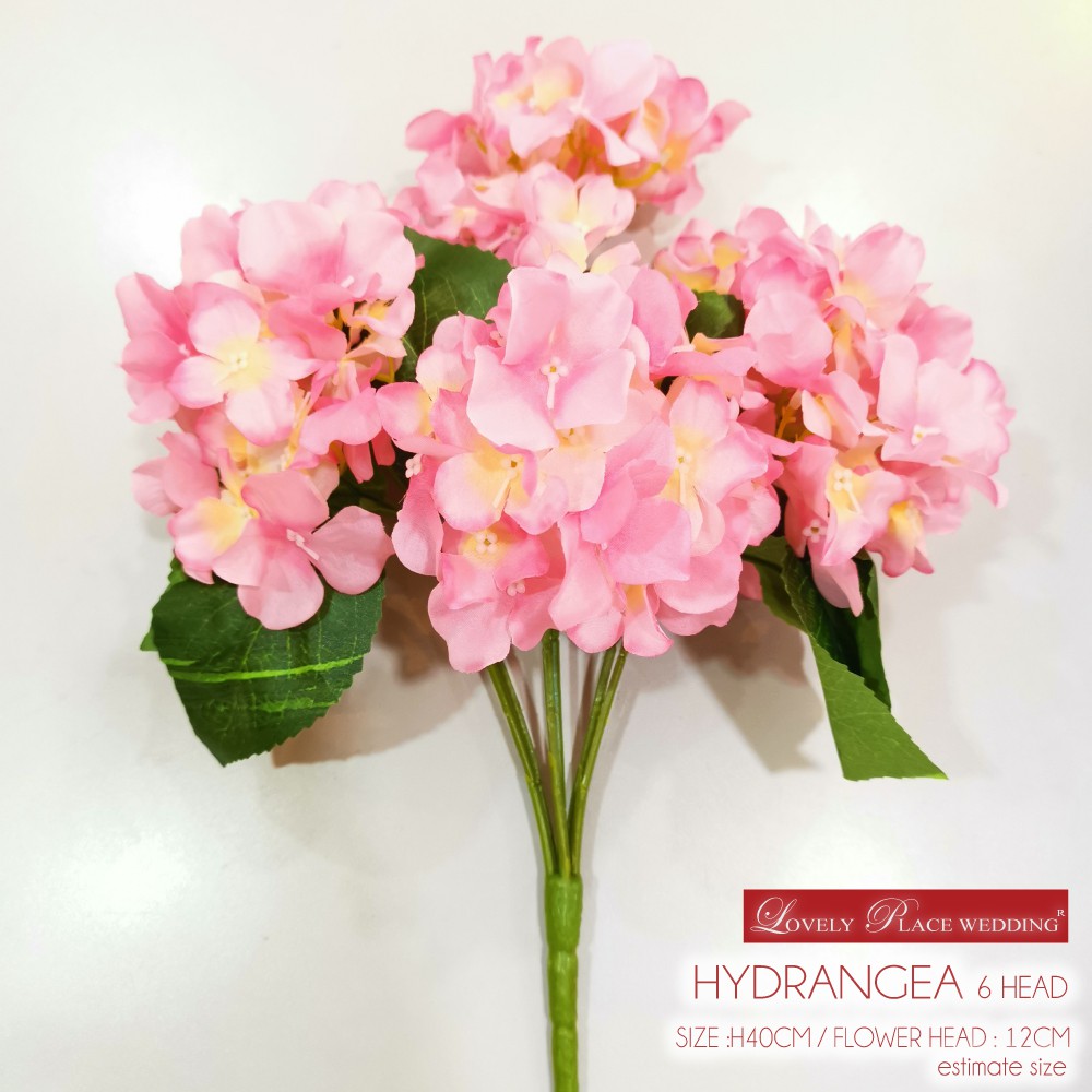 PROMOTION - BIG HYDRANGEA BUSH 12CM (estimate size) 6 HEAD ARTIFICIAL ...