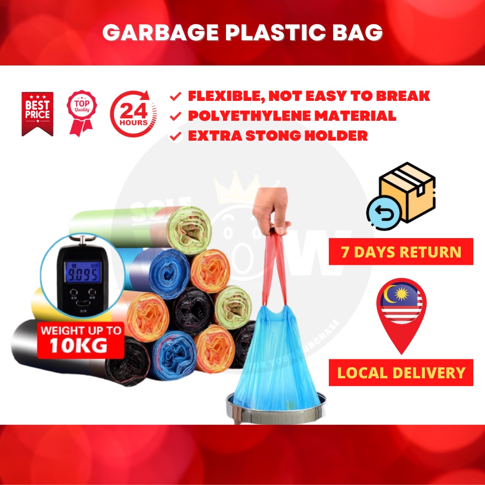 Automatic Closing Garbage Bag Easy Pull Dustbin with Rope DRAWSTRING ...