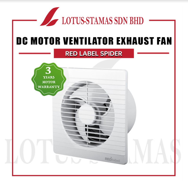 RED LABEL SPIDER DC MOTOR GLASS WINDOW / WALL MOUNTED VENTILATOR ...