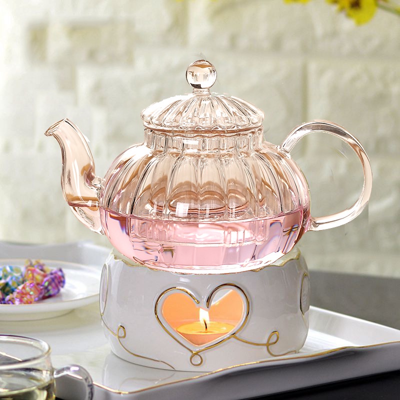 Glass Teapot Thickened Flower Tea Pot Tea Pot Set English Style ...