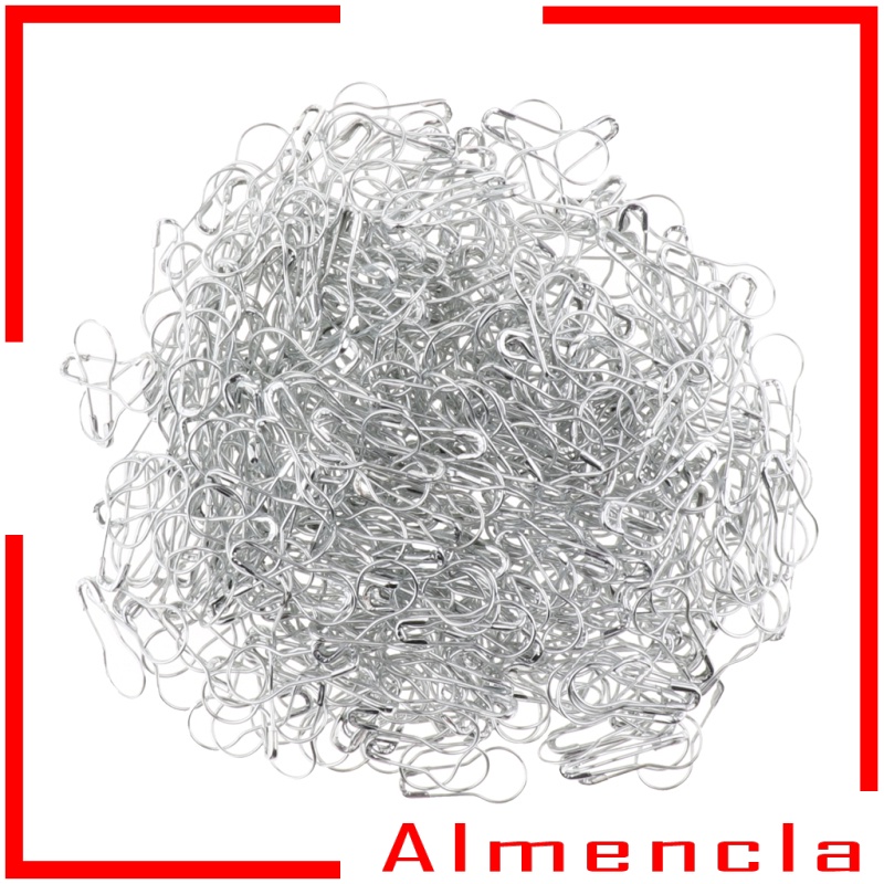 [almenclaMY] 1000x Pins Pear Shape Metal Clips Brooch For Cloth Garment ...