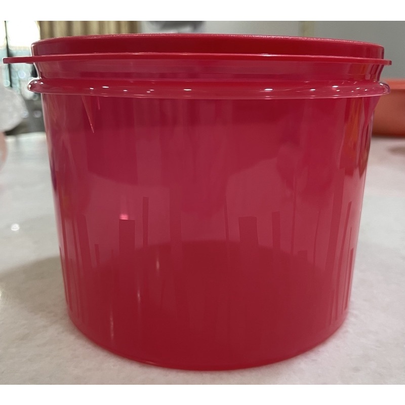 [Preloved] Tupperware Textured Canister 2.4L (Red) | Shopee Malaysia