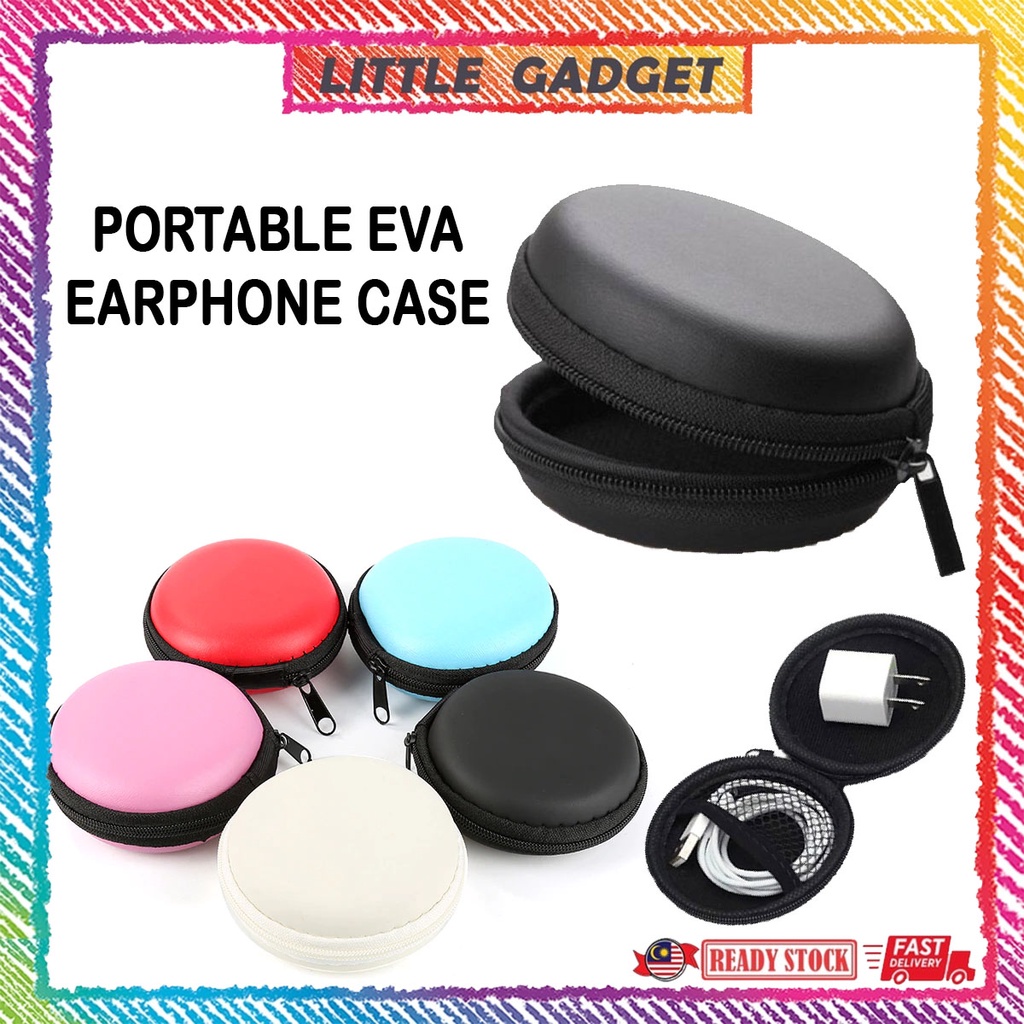 Earphone Case Pouch Zipper Bag Travel Organizer EVA Earphone Bag ...