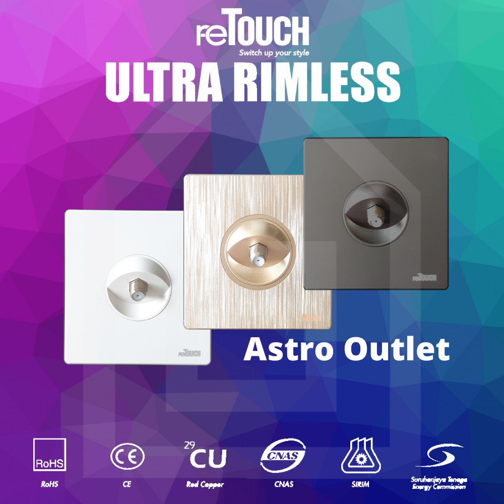 reTouch Ultra Rimless 1 Gang Astro Outlet | Shopee Malaysia