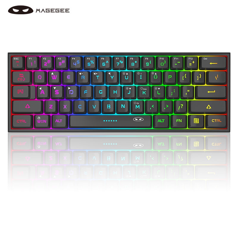 MageGee TS92 60% Wireless Keyboard 61 Keys Rechargeable RGB Backlight ...