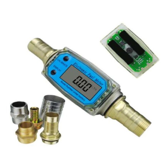 100Lmin Digital Fuel Flow Meter Counter For Gasoline Water Stainless ...