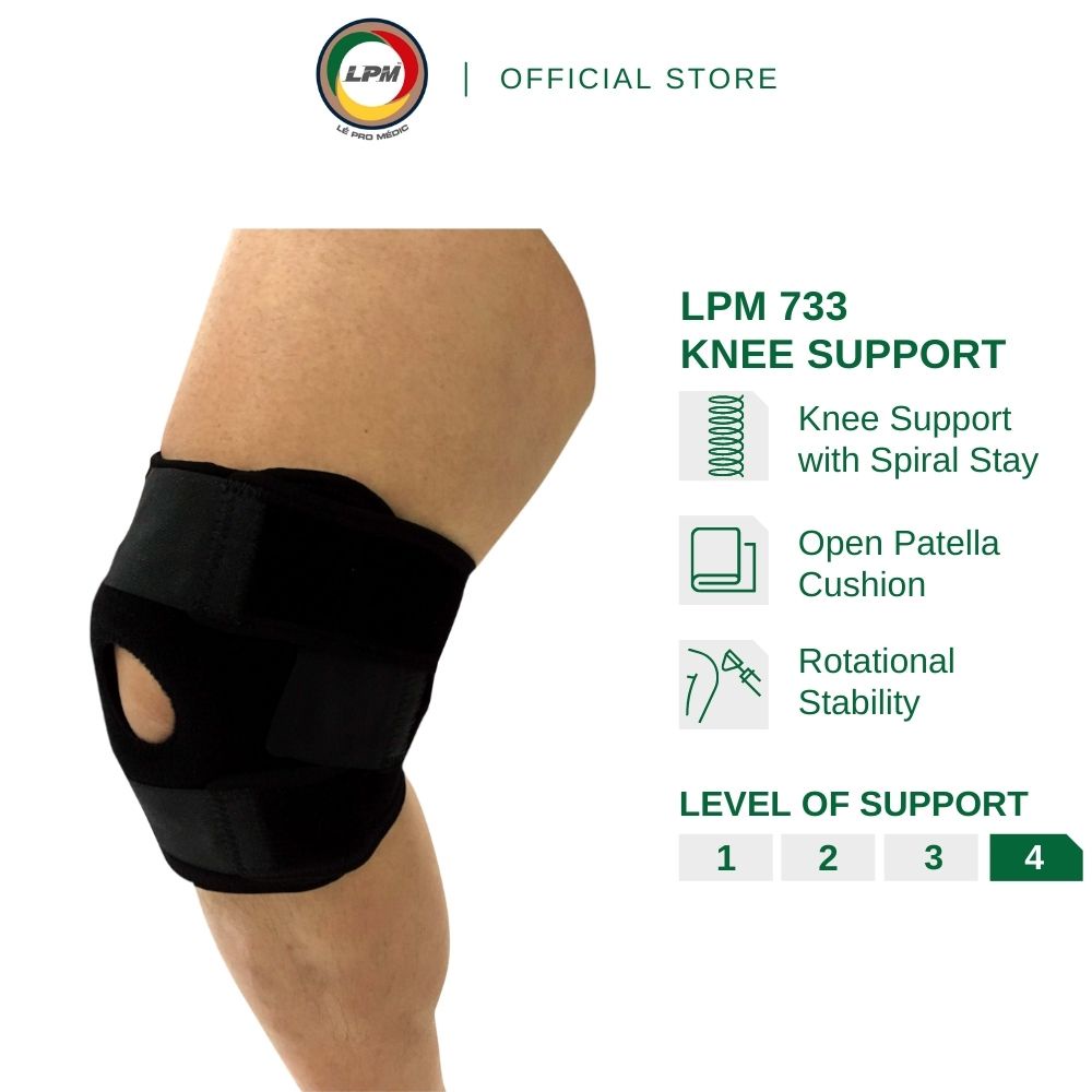 LPM Knee Guard Support 733 Open Patella Orthopedic with Metal Spiral ...