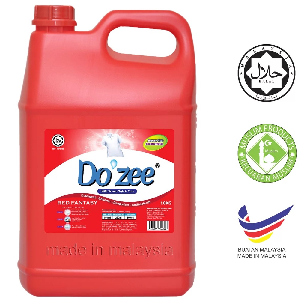 DOZEE LIQUID LAUNDRY DETERGENT ~ RED FANTASY 10KG | Shopee Malaysia