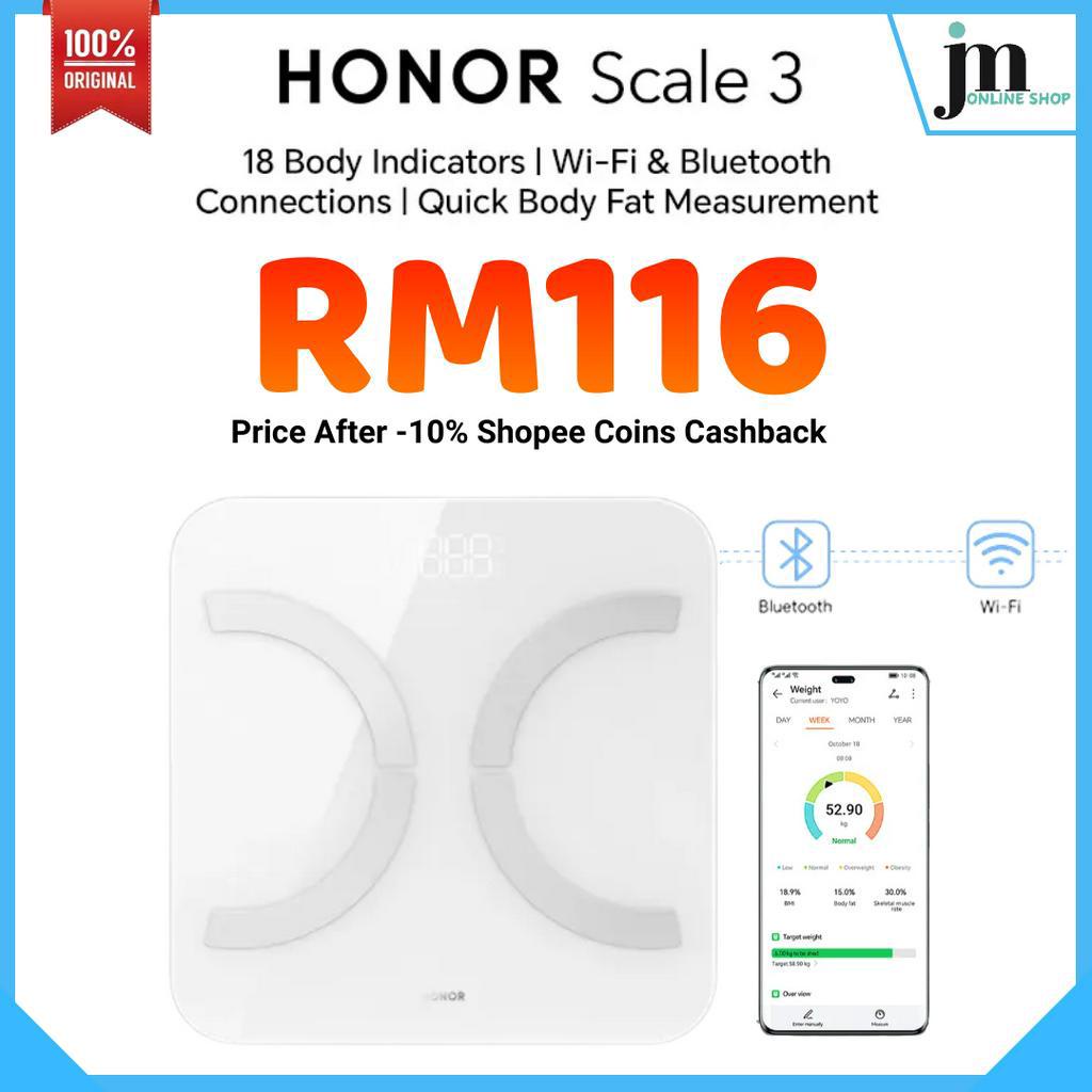 HONOR Scale 3 | 18 Body Health Indicators | Wi-Fi & Bluetooth ...