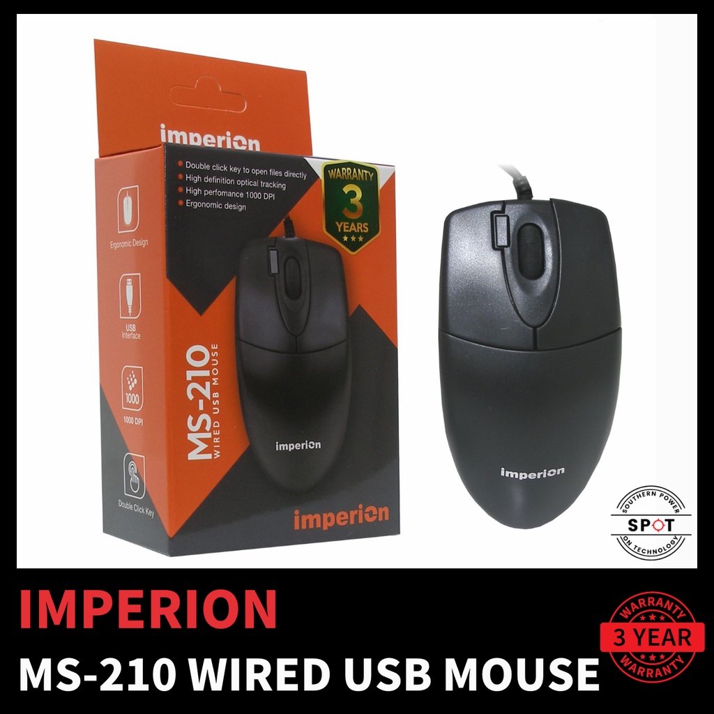 Imperion MS210 Wired USB Mouse | Shopee Malaysia