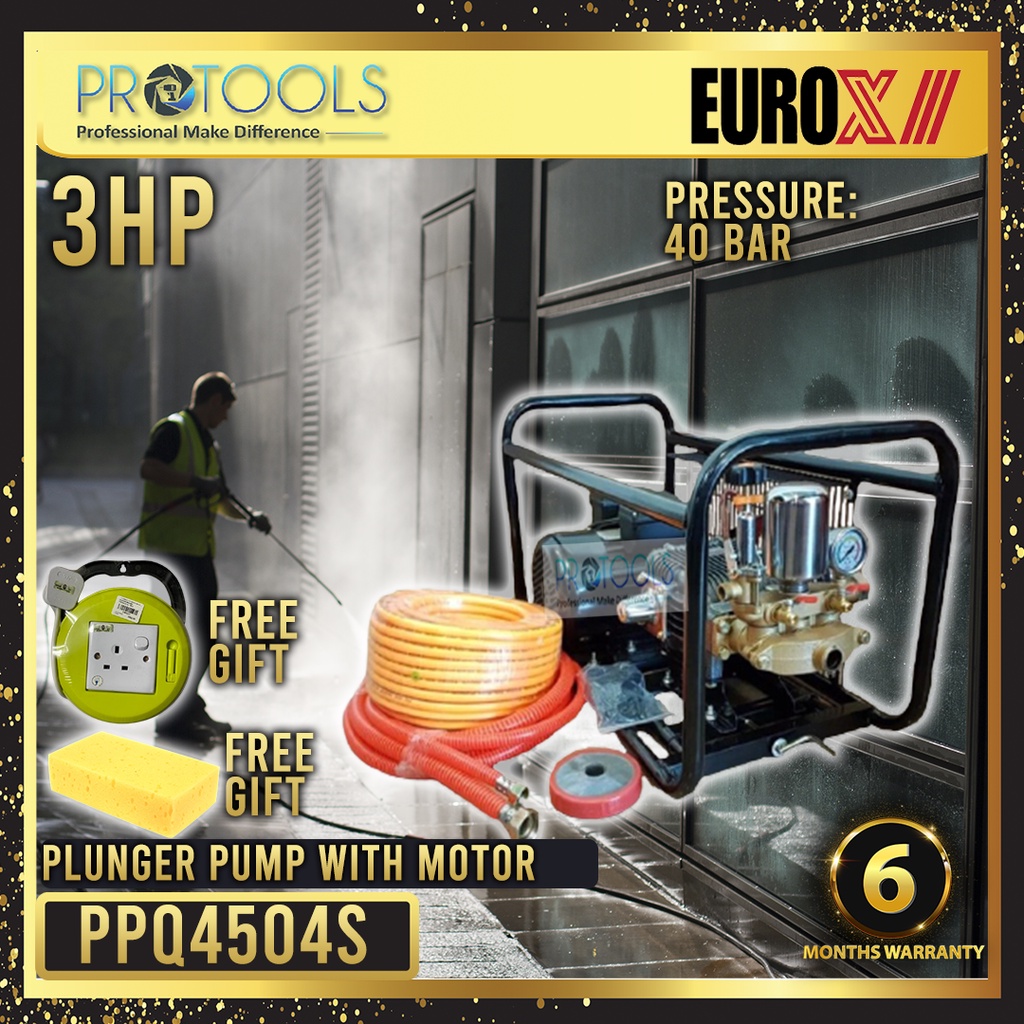 Eurox PPQ4504S / YOSHIDA YS-45M Plunger Pump with Motor Set (Full Frame ...