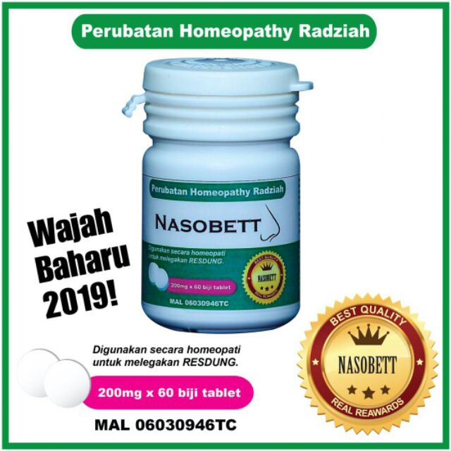 NASOBETT PENAWAR RESDUNG/SELESEMA/BERSIN HOMEOPATHY LULUS KKM | Shopee ...