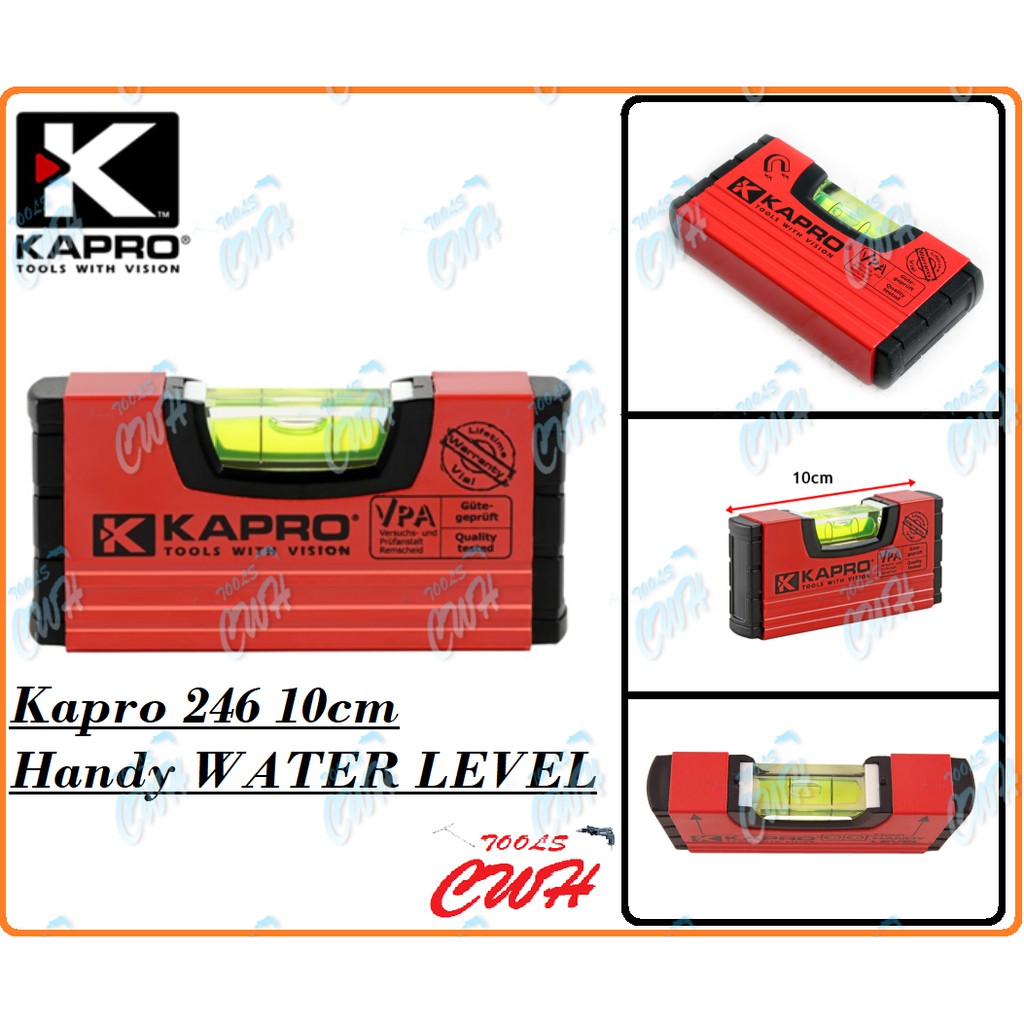 Kapro 246 10cm 4" HANDY POCKET WATER LEVEL BALANCER BALANCING ...