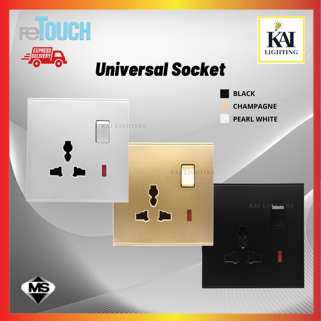 [Sirim] Retouch Elegance Sense's Switch Socket Modern Design Wall Slim ...