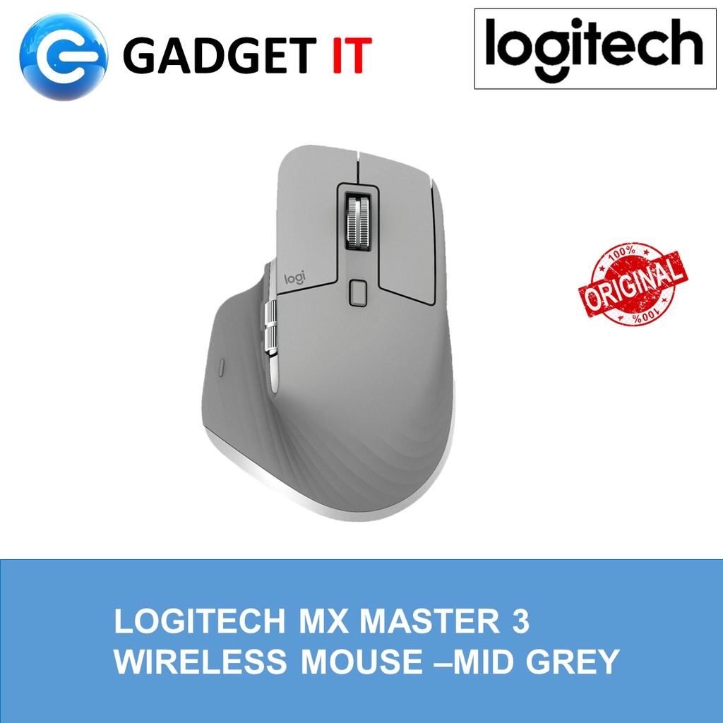 LOGITECH MX MASTER 3 / MX MASTER 3S WIRELESS BLUETOOTH MOUSE WITH HYPER FAST SCROLL WHEEL ...
