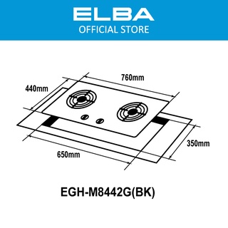 ELBA 2 Burners Glass Stove EGH-M8442G(BK) - High Quality Tempered Glass, Black (4.8kW) | Shopee ...