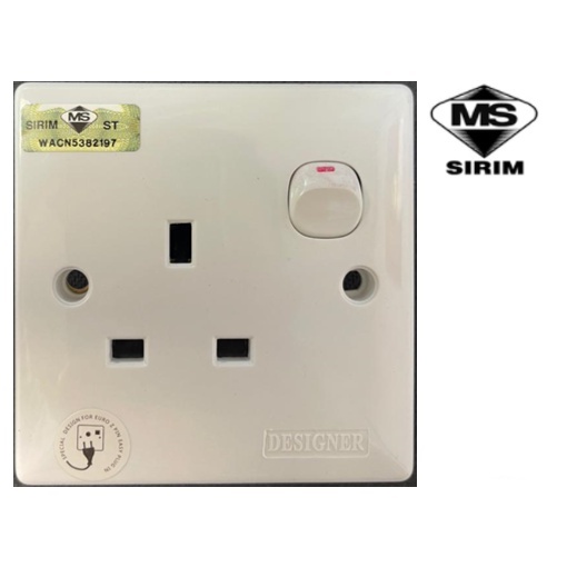 READY STOCK SOKET DINDING RUMAH PLUG 13A SWITCH HOME WALL SOCKET 3 PIN ...