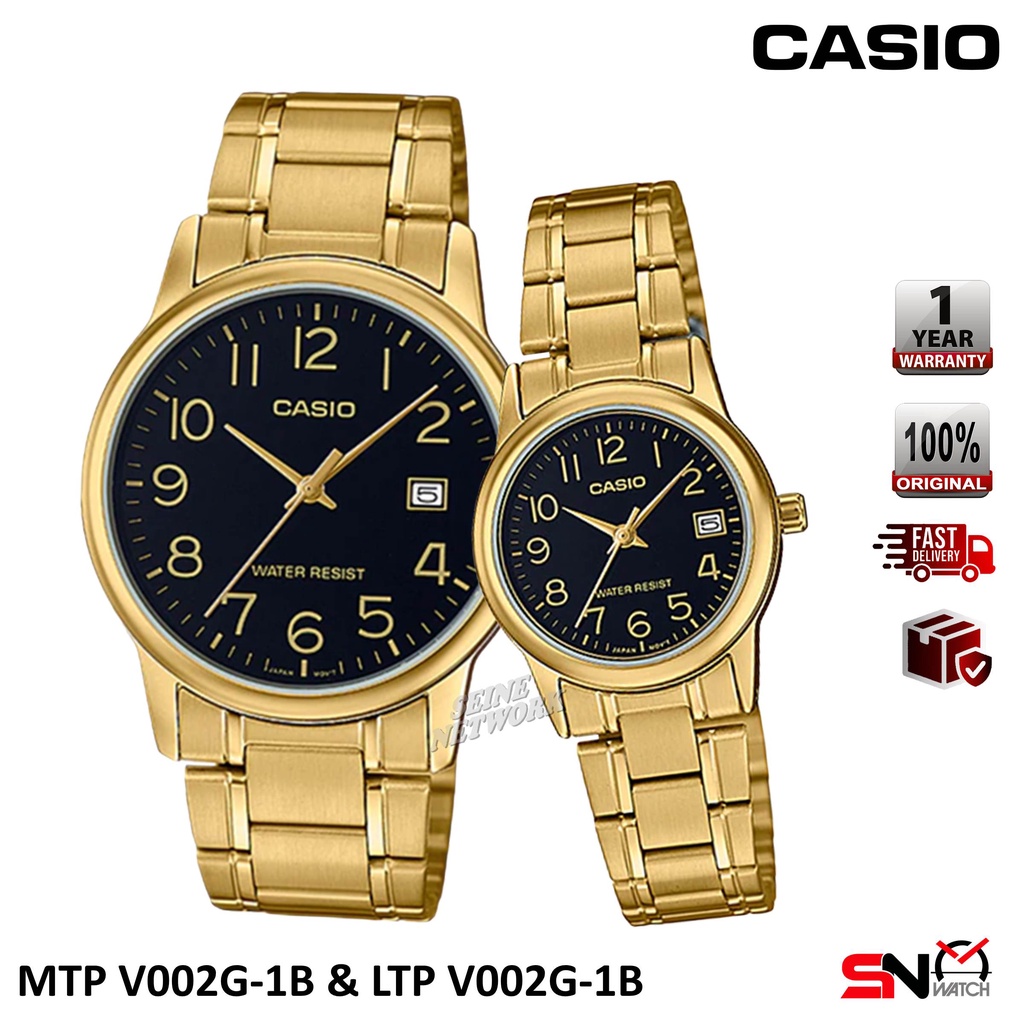 Casio LTP-V002G MTP-V002G Men Watch Ladies Watch Couple Watch Date Display Gold Stainless Steel ...