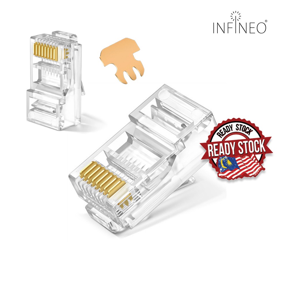 Infineo Cat6 RJ45 Network Connector LAN Cable Adapter | Shopee Malaysia