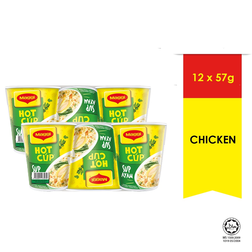 MAGGI Hot Cup Chicken 6 Cups 58g x2 Multipacks | Shopee Malaysia