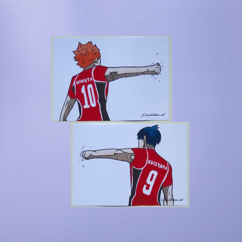 Art Print - Haikyuu!! Time-skip Hinata & Kageyama (Kagehina) in Gouache ...