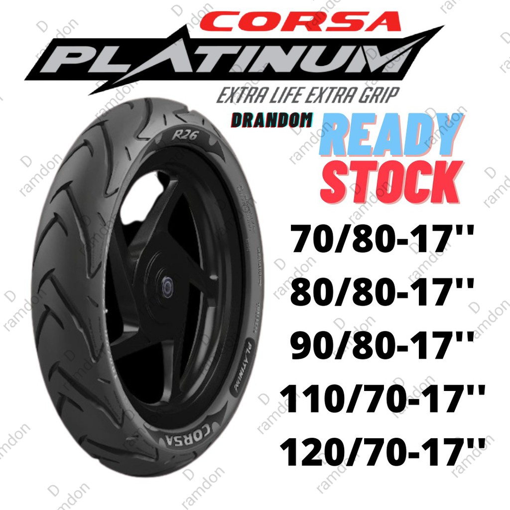 Corsa R26 TAYAR NEW STOCK 2023 70/80-17 80/80-17 90/80-17 100/80-17 110/70-17 120/70-17 Tyre ...