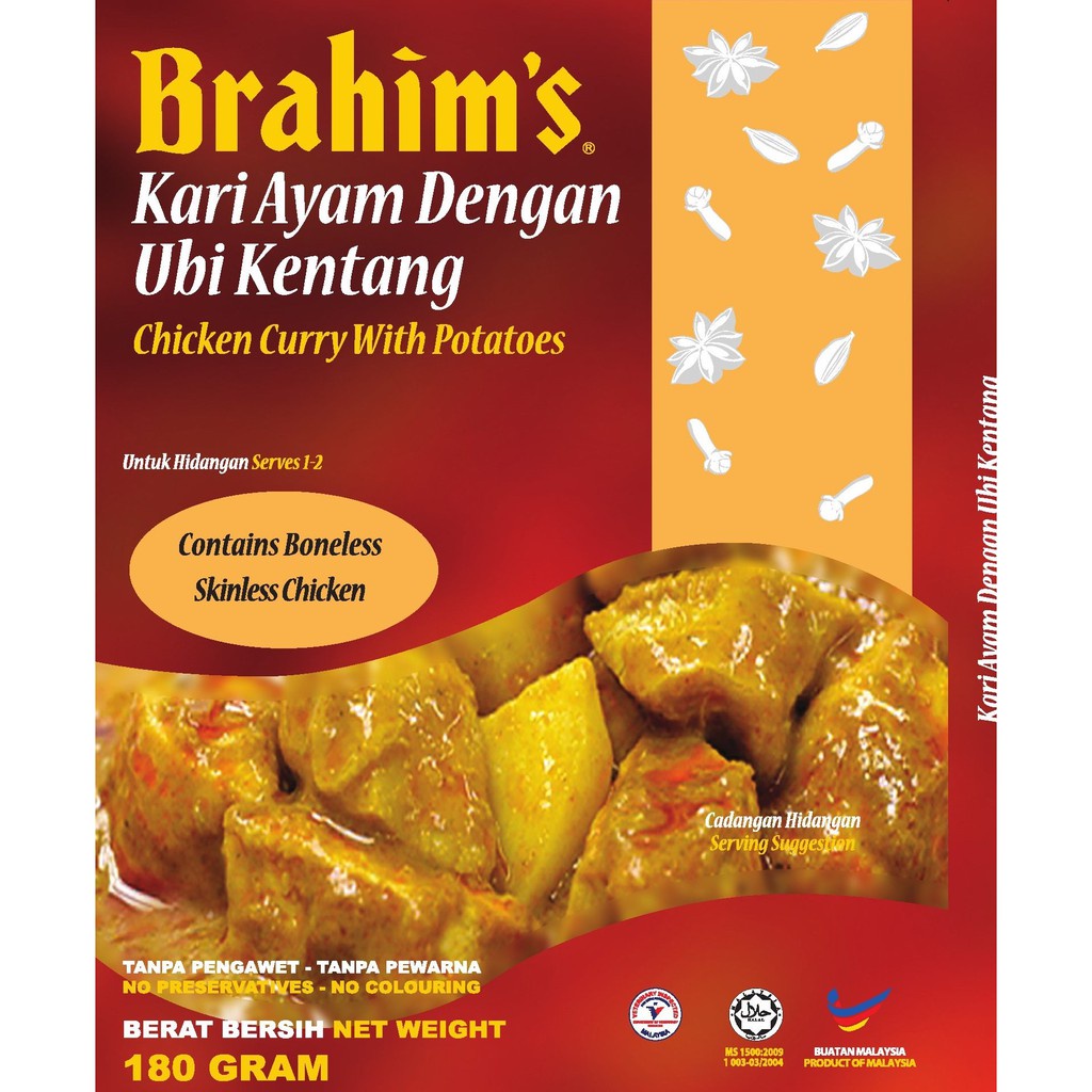 Brahim's Kari Ayam Dengan Ubi Kentang 180g | Chicken Curry with ...