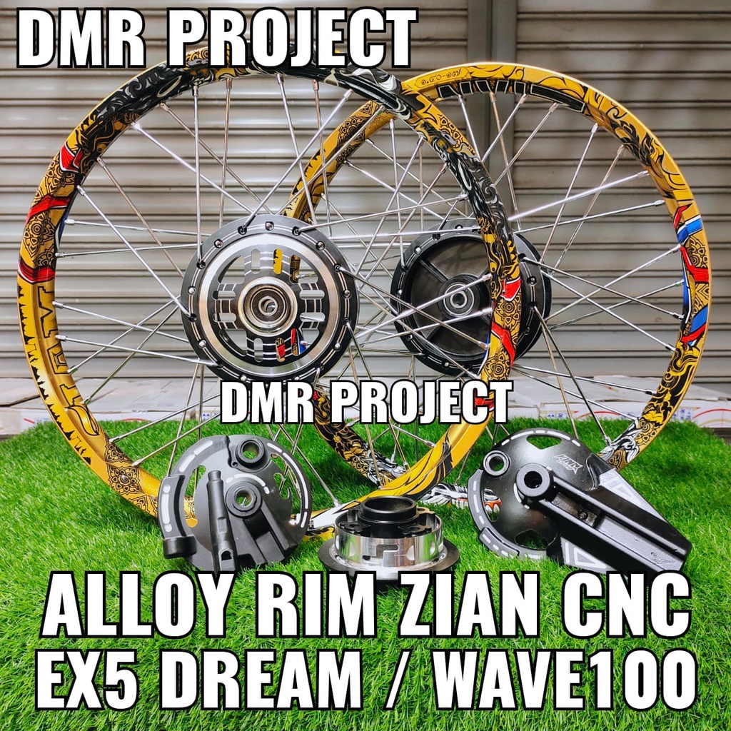 ALLOY RIM ZIAN EX5 DREAM/W100 1.40 X 17 CNC FULL SET RIM ZIAN SIAM 100% ...