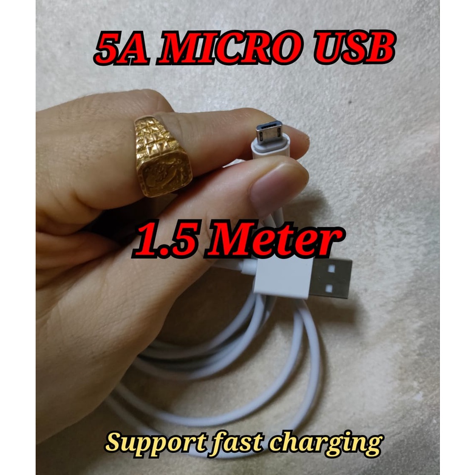 2.4A Super Quick Fast Charge Micro Usb & 5A TYPE C Cable & CHARGER ONE ...
