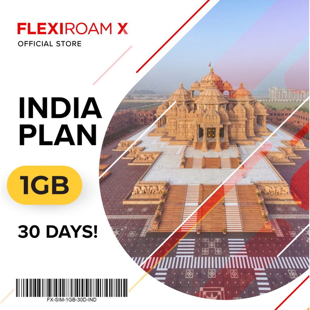 FLEXIROAM India 1GB 30 Days Travel SIM Card Mobile Data Roaming [Micro ...