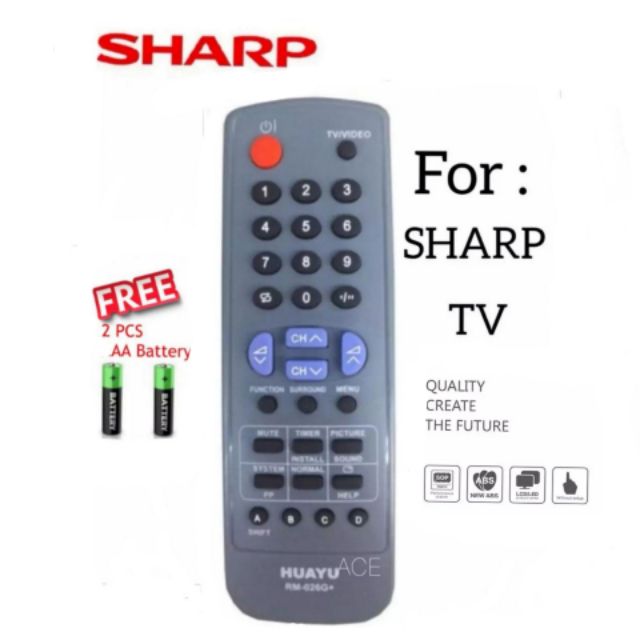 HUAYU COMMON SHARP TV REMOTE CONTROL RM-026G+(free battery) | Shopee Malaysia