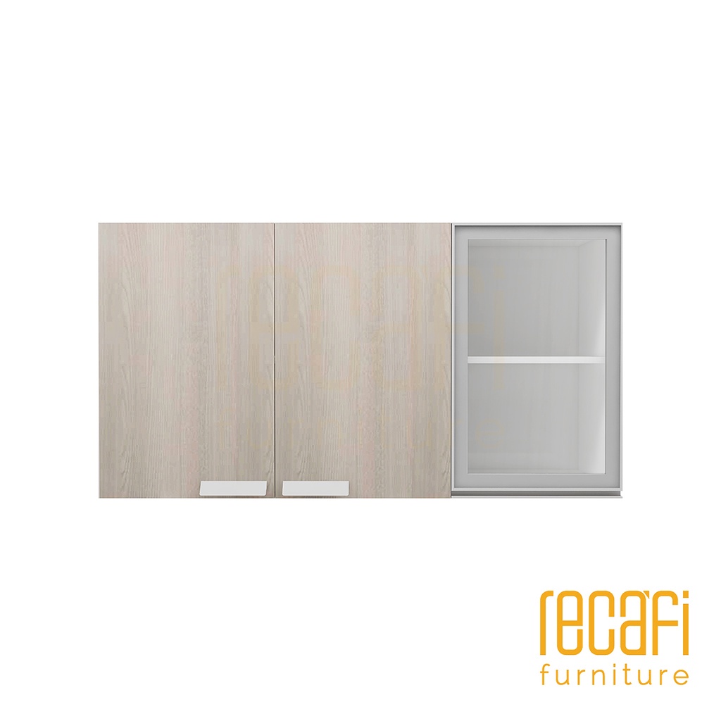 Recafi Furniture 4.5FT Wall Unit Modern Melamine Kitchen Cabinet ...