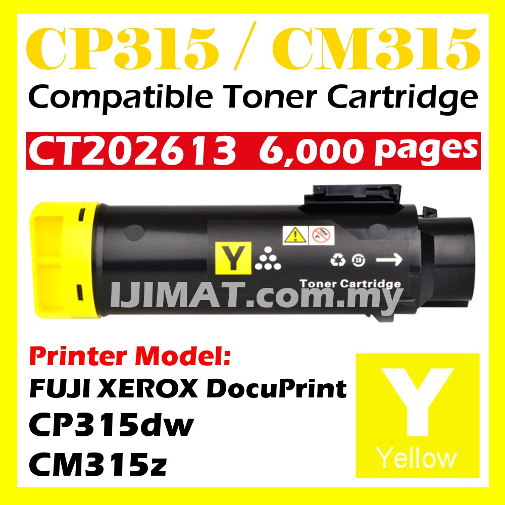 YELLOW (HIGH YIELD PRINT) Toner Fuji Xerox CP315 CP 315dw CP 315z CP315dw CP315z CT202610 ...