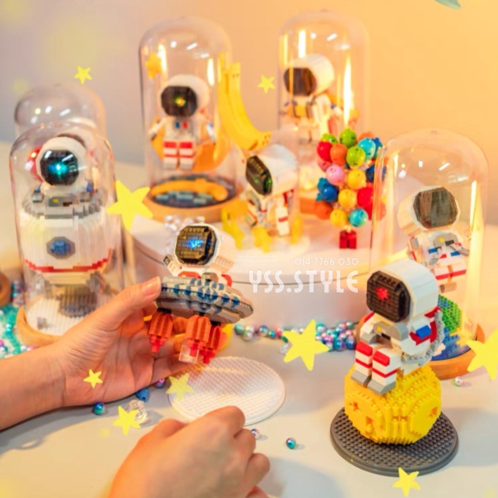 Glass Cover Astronaut Nano Building Blocks Micro Bricks Gifts ...