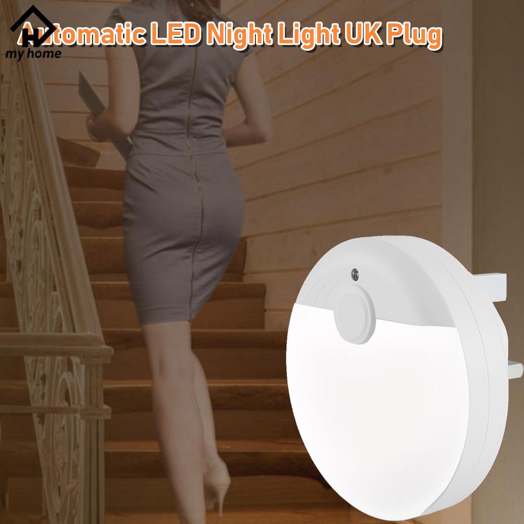 LED Night Light w/ Light and Motion Sensor Plug-in Wall Light Warm ...