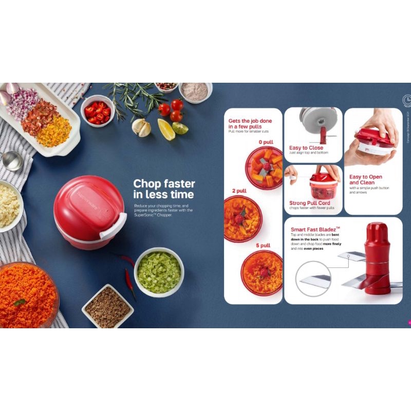 New Super Sonic Chopper Tupperware Brands Turbo Chopper | Shopee Malaysia