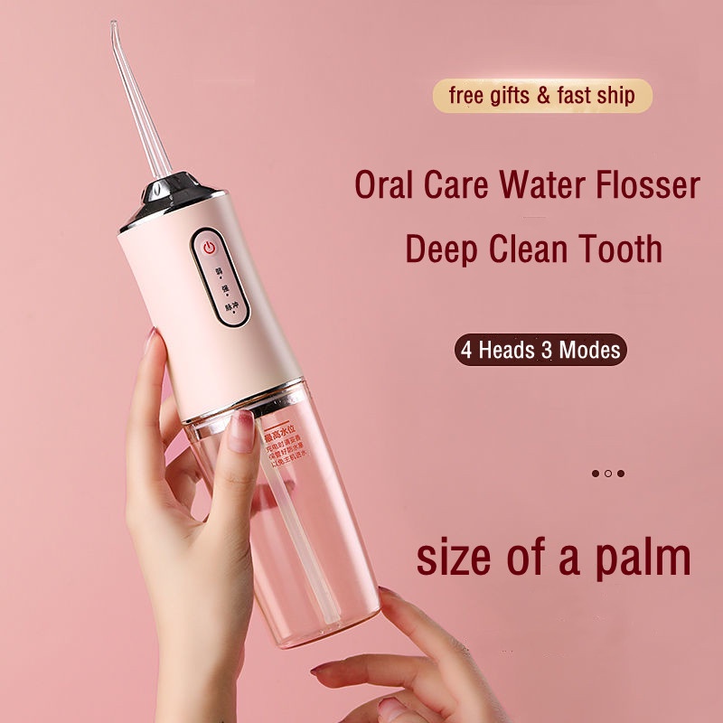 Electric Tooth Scaler Oral Care Water Flosser 4 Heads 220ML Oral ...