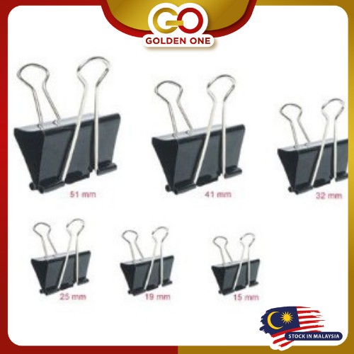 (1BOX=12PCS/6PCS)Klip PENGikat/DOUBLE CLIP/BINDER CLIP (51/41/32/25 ...