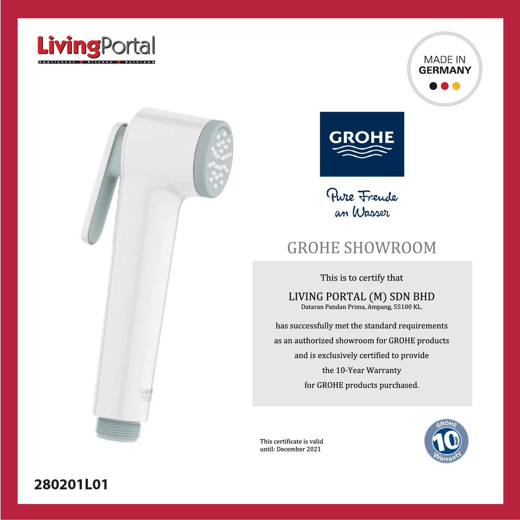 GROHE Tempesta-F Trigger Spray 30 -28020L01 ( White ) | Shopee Malaysia